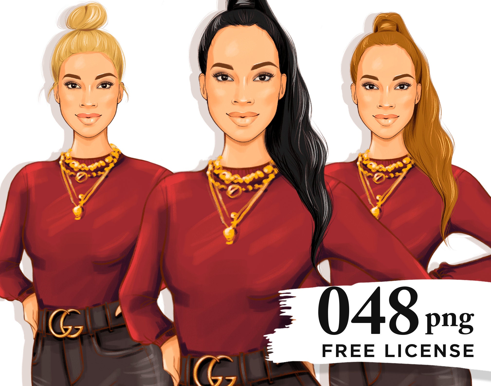 53 GIRLS FASHION clipart fashion vector planner clipart fashion ...