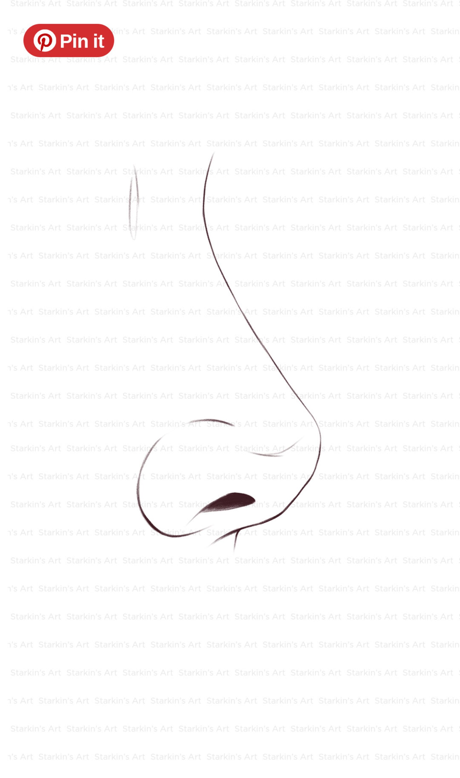 Nose Templates Png, Nose Stamps, Nose Shapes Templates, Croquis ...