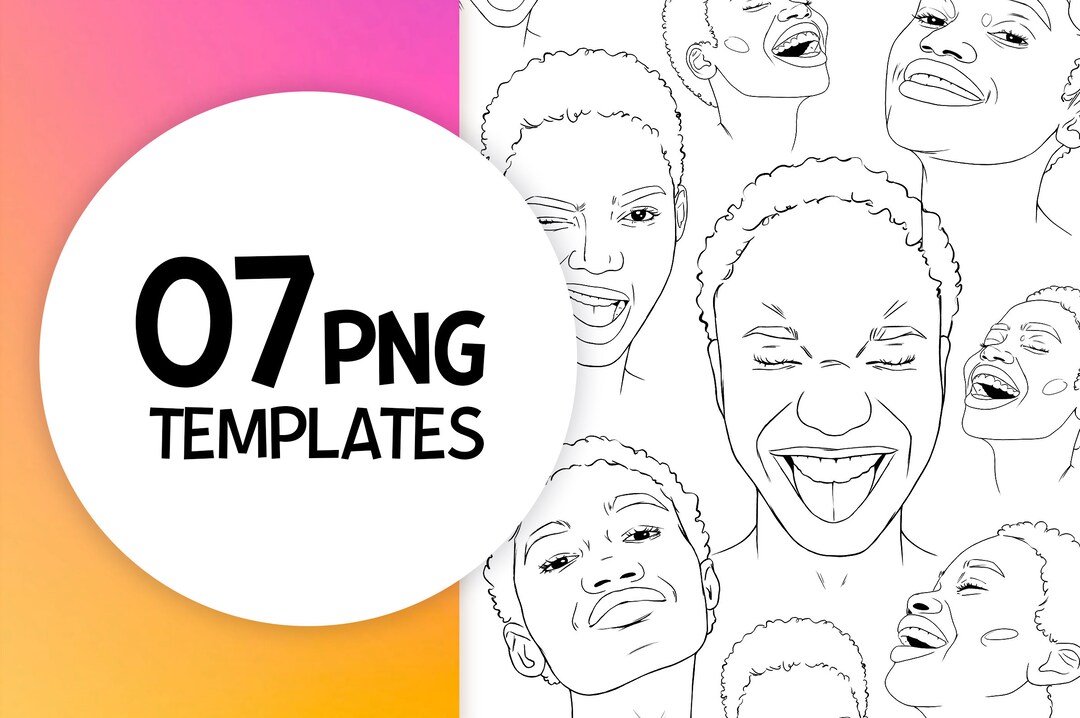 Croquis Template, Fashion Design, Body Templates, Face Templates, Black ...