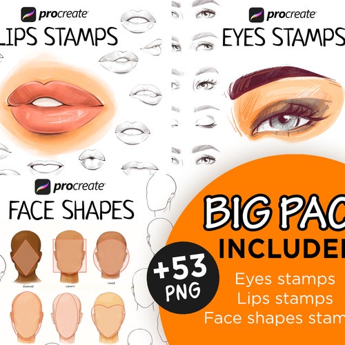 Procreate Face Brushes Procreate Portrait Brushes Eyes - Etsy