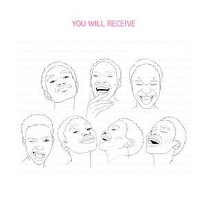 Croquis Template, Fashion Design, Body Templates, Face Templates, Black ...