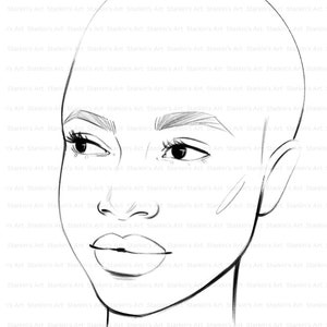 Face Template, Fashion Face Templates, Drawing Template for Artists ...