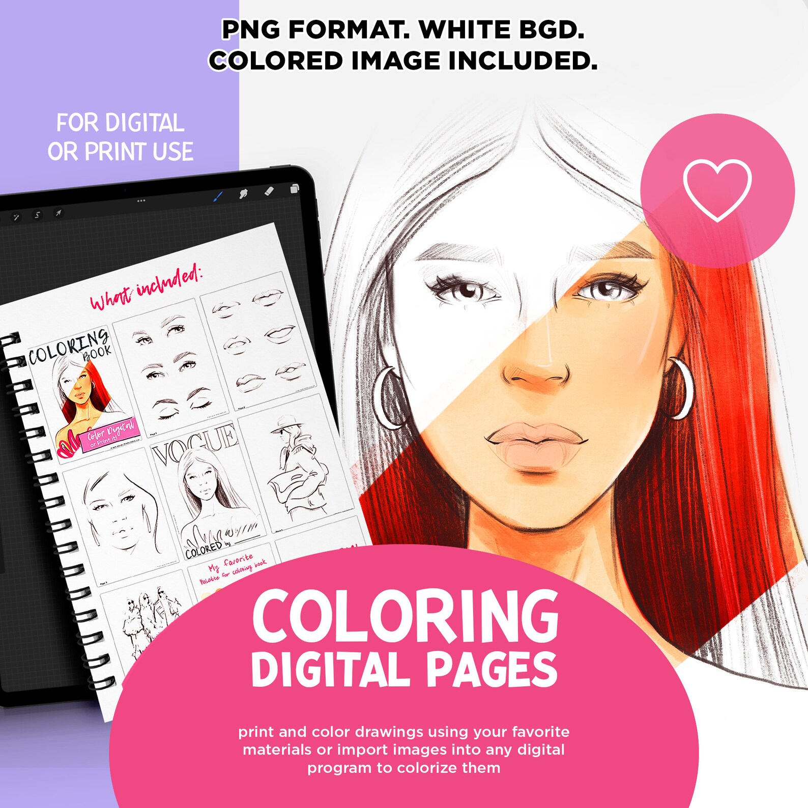 FASHION COLORING BOOK fashion Illustration Coloring Page - Etsy