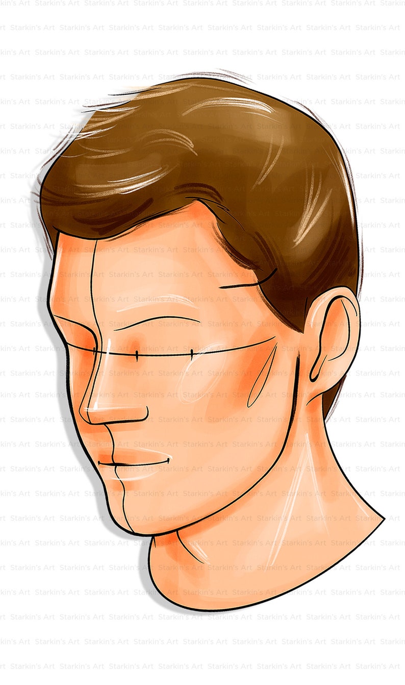 Male Faces Procreate Stamps Procreate Brushes Face Stamp - Etsy