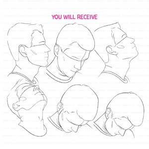 Male Face Templates, Templates Download, Croquis Templates, Croquis ...