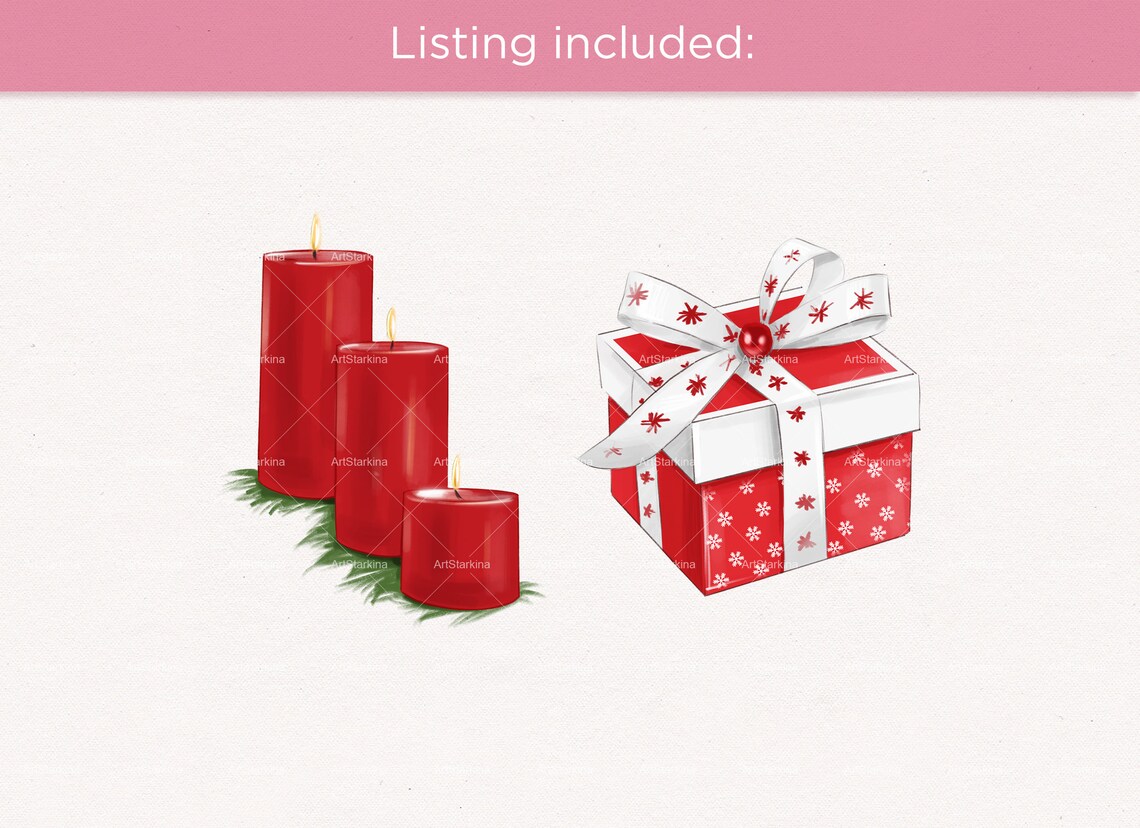 Christmas Clipart Winter Clipart New Year Clipart Xmas - Etsy