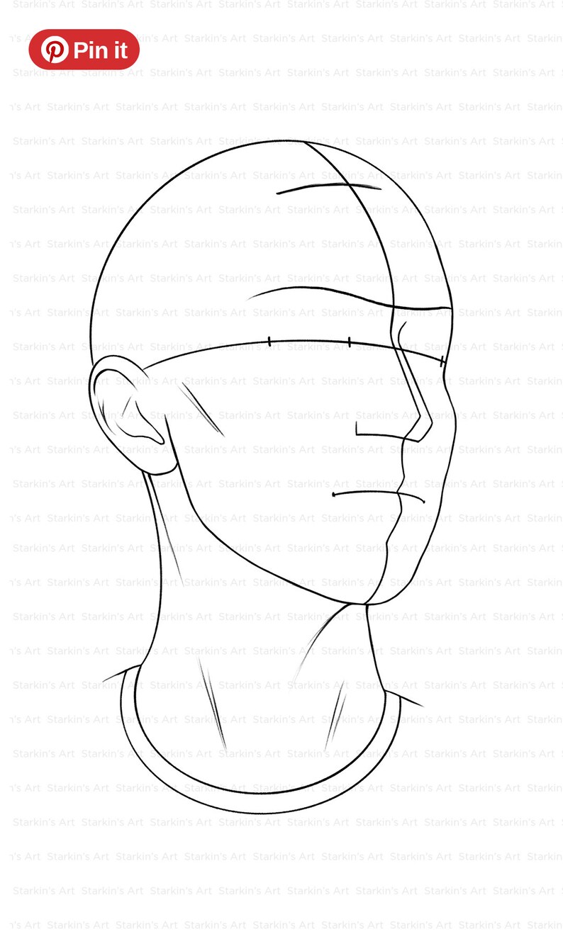 FACE SHAPES COLORING coloring Pages Coloring Book Procreate - Etsy