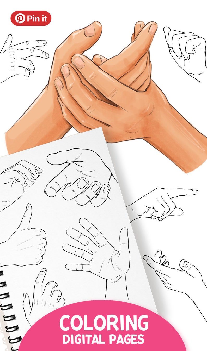 HAND COLORING BOOK coloring Pages Coloring Book Procreate - Etsy