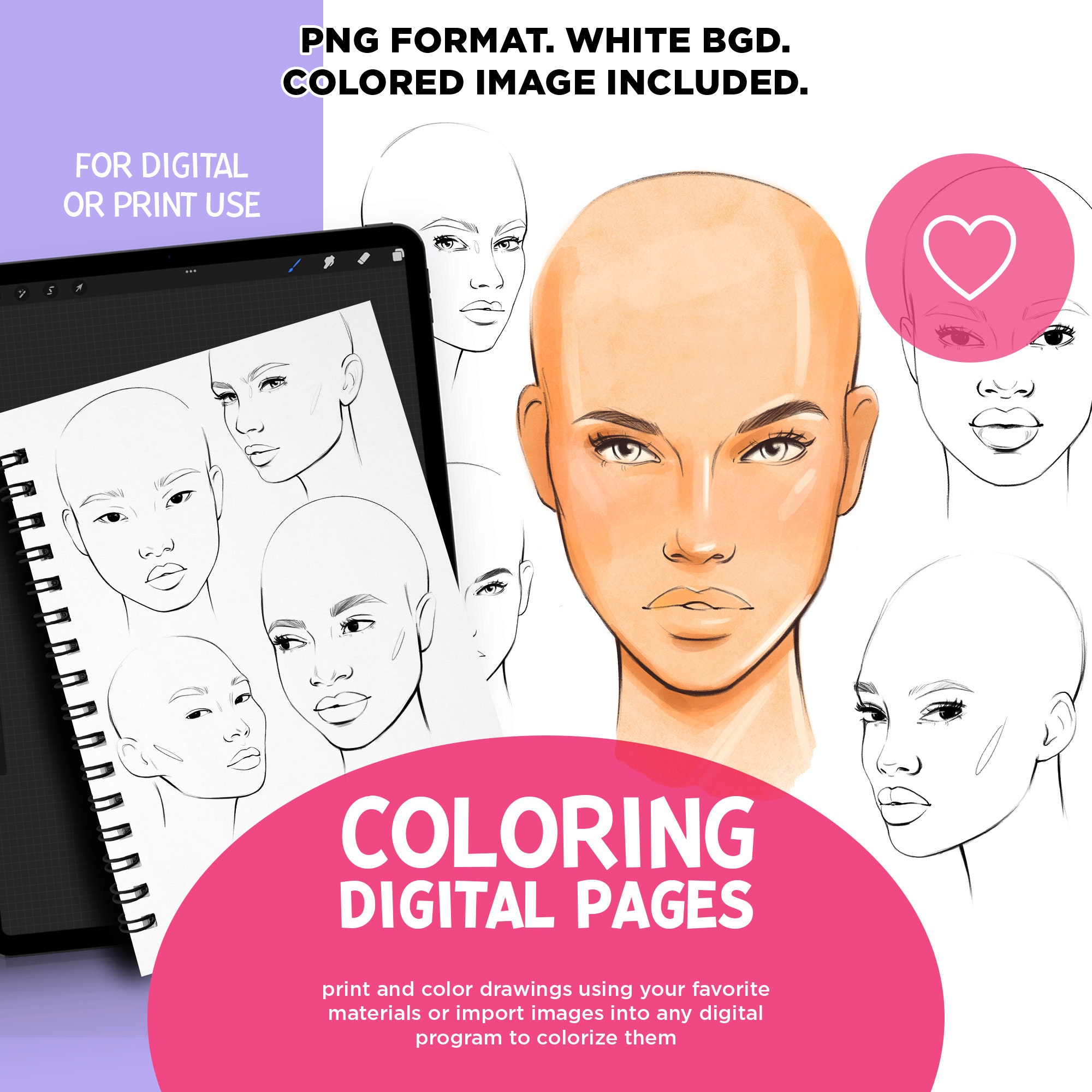 Blank Head Coloring Page