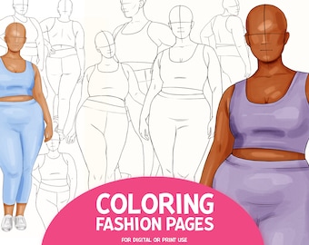 Curvy Coloring Book - Etsy