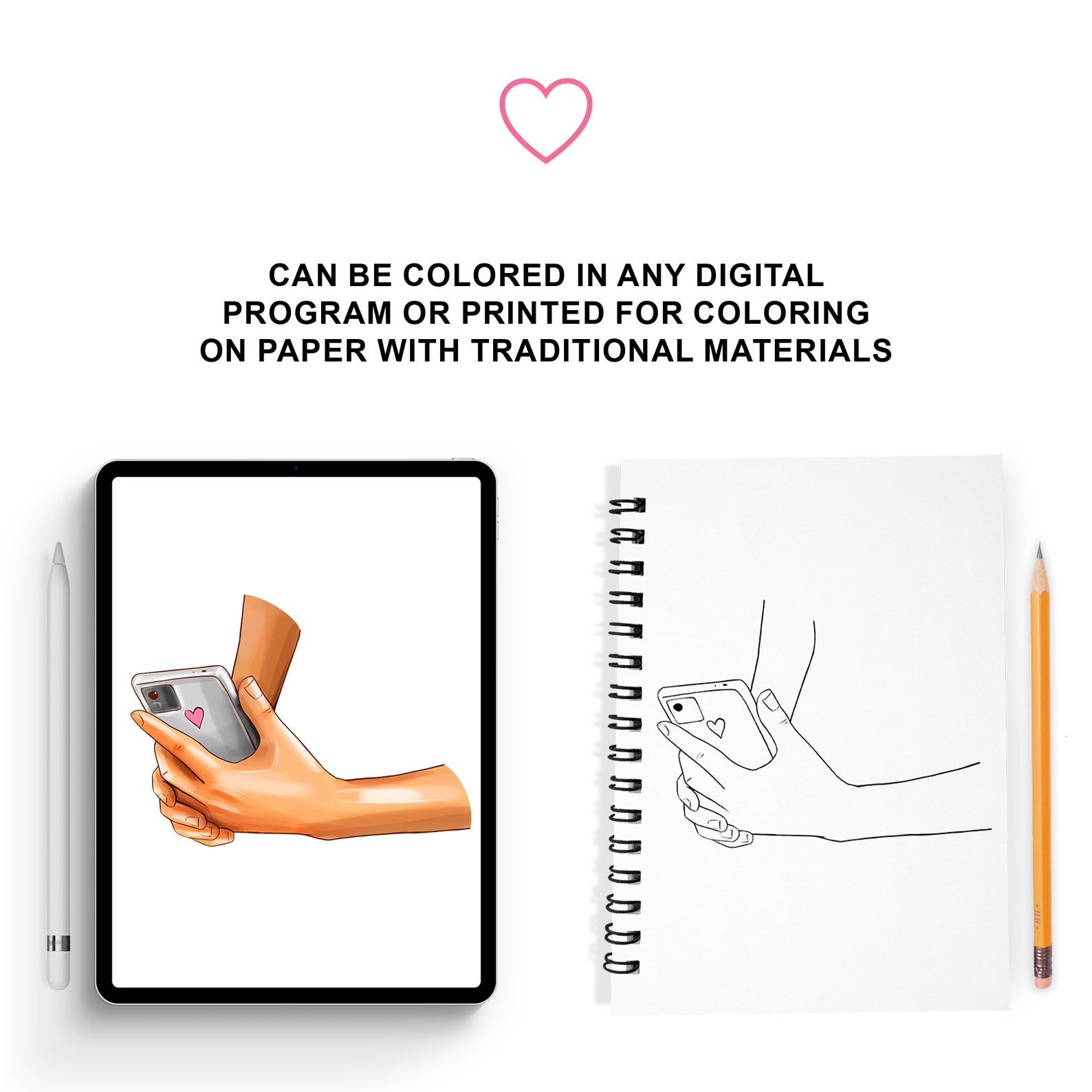 FEMALE HANDS COLORING coloring Page Coloring Book Hands - Etsy