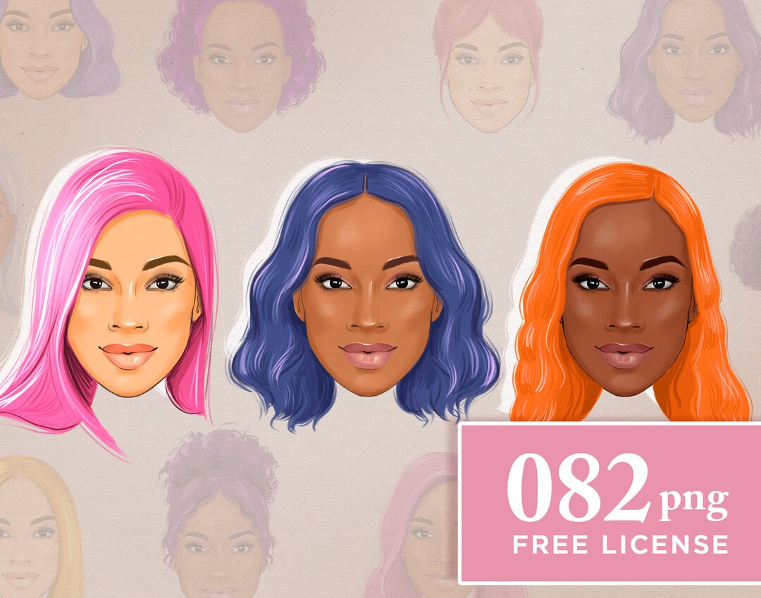 Hairstyles Clipart, Planner Girl Clipart, Fashion Clipart Commercial ...