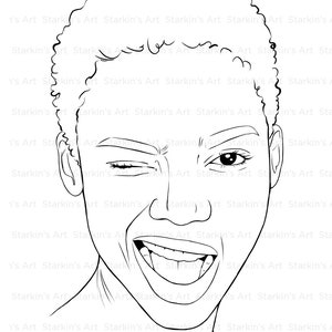 BLACK WOMEN FACES black Girls Coloring Pages Black Woman - Etsy