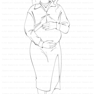 PREGNANCY TEMPLATES #figure Templates #croquis Template #procreate ...