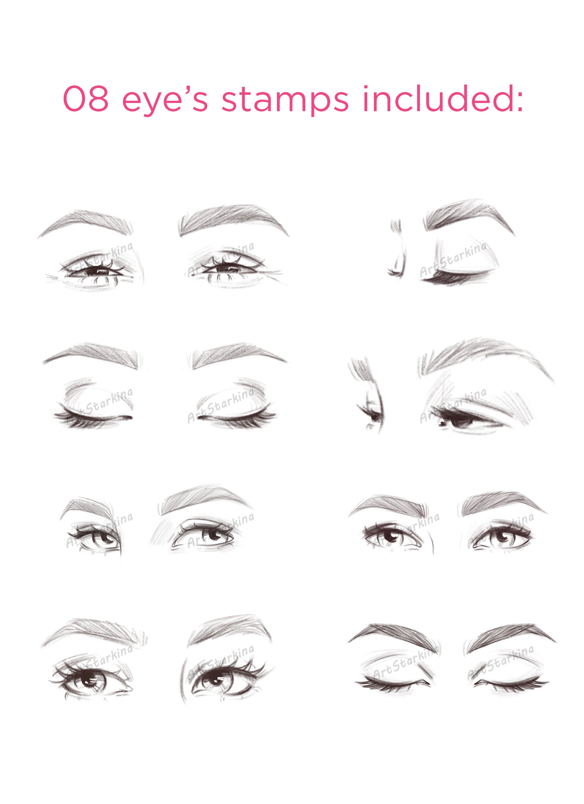 Procreate Stamp Procreate Brushes Procreate Face Stamp - Etsy