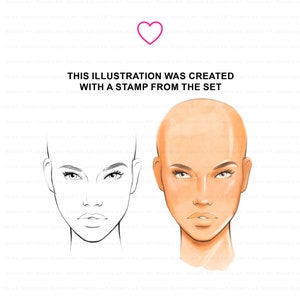 FACE TEMPLATE fashion Face Templates drawing Template for - Etsy