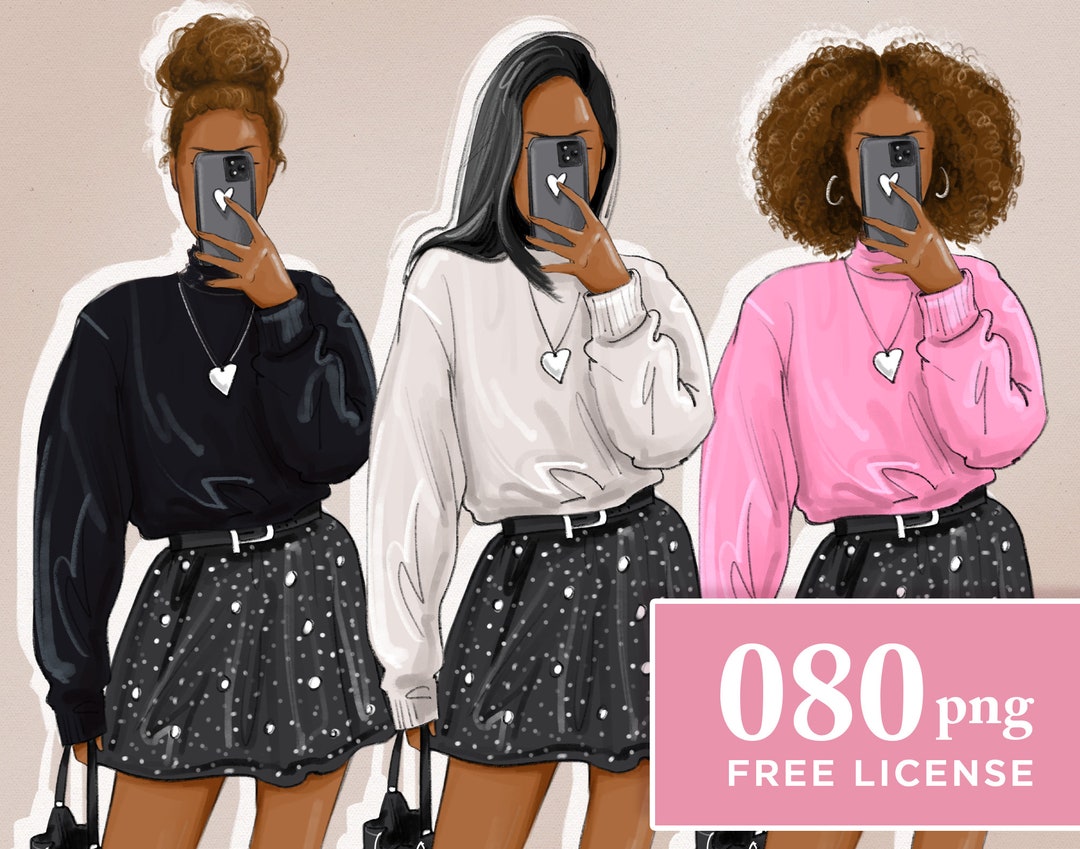 African American Clipart, Fashion Clipart, Fashion Girl Clipart ...