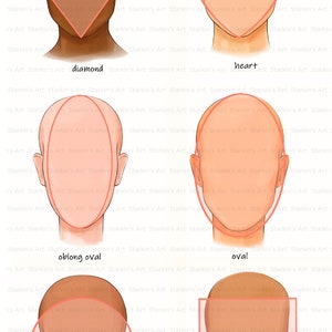 FACE STAMPS PNG face Shapes Stamp head Templates drawing - Etsy