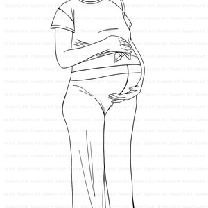 PREGNANCY TEMPLATES #figure Templates #croquis Template #procreate ...