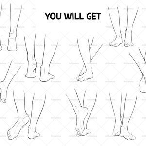 Feet Templates PNG Foot Templates PNG Body Templates Legs - Etsy