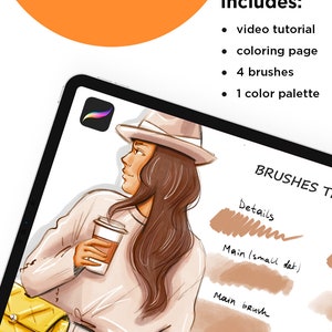 Procreate Brushes, Procreate Color Palette, Fashion Coloring Page ...