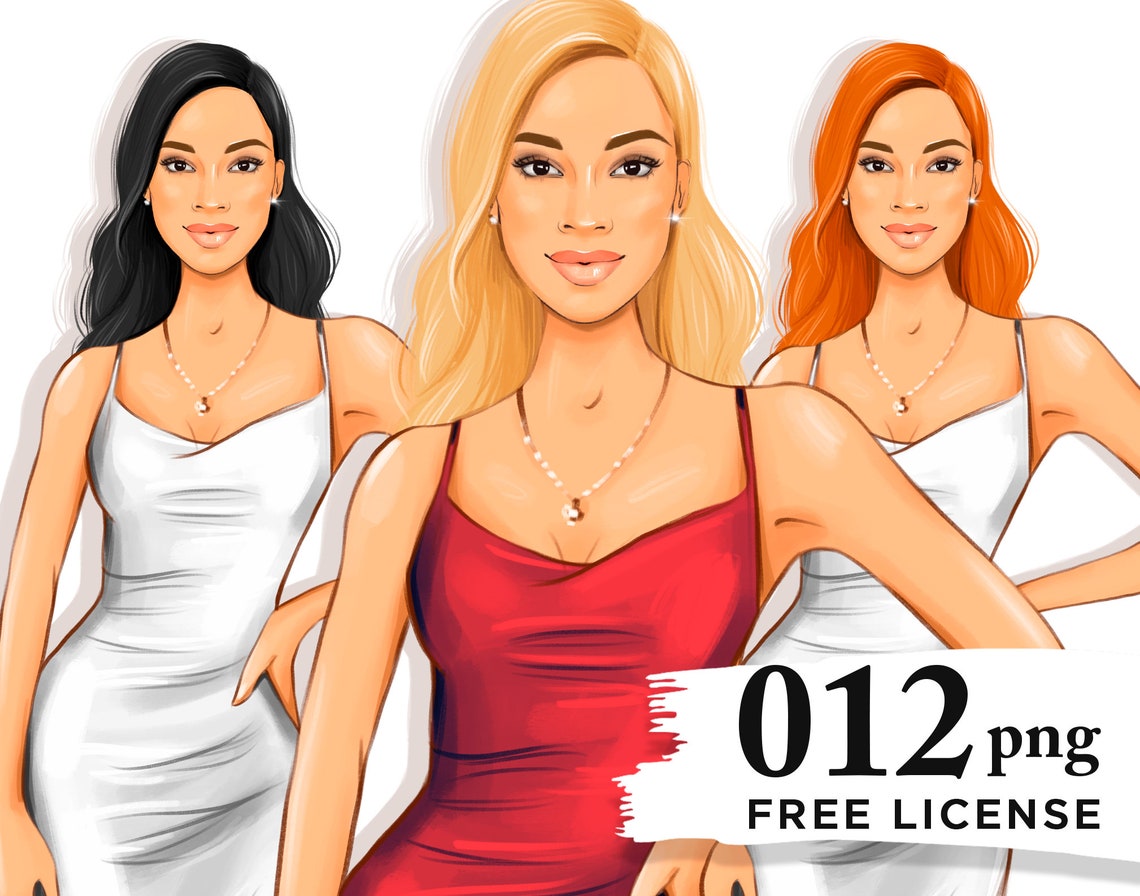 Fashion Illustration Fashion Girl Clipart Fashion Clipart - Etsy