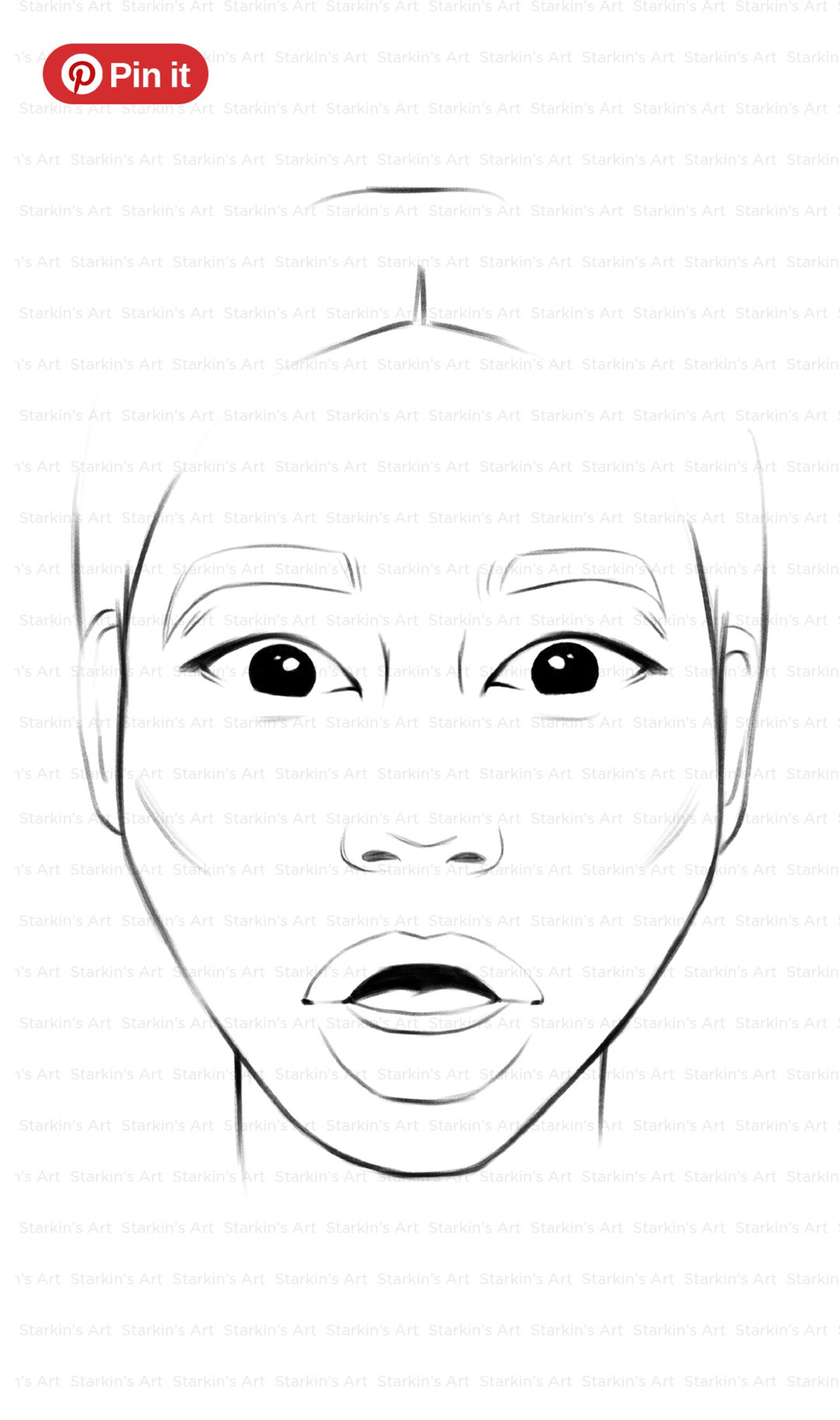 Asian Faces Coloring, Coloring Pages, Coloring Book, Adult Coloring ...