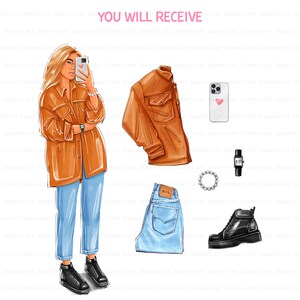 Fashion Girl Clipart, Planner Clipart Png, Planner Stickers, Digital ...