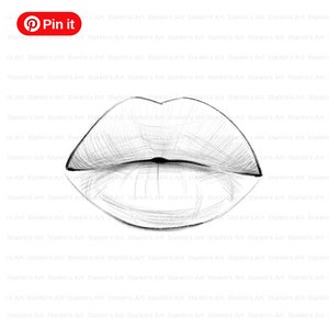 Lips Coloring Book, Coloring Pages, Fashion Illustration, Adult ...