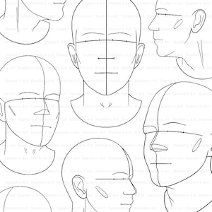 Male Faces Procreate Stamps Procreate Brushes Face Stamp - Etsy