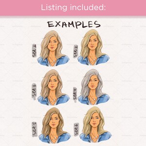 Procreate Hair Colors Palette, Blonde Hair Palette for Procreate ...