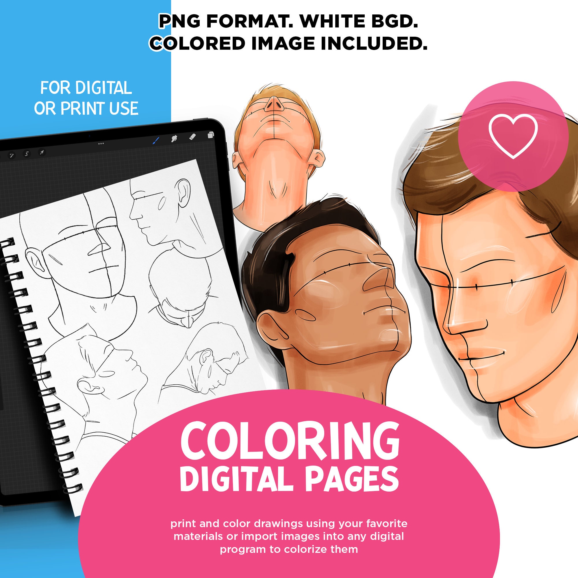 Man Face Coloring Page