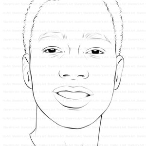 Photoshop Stamp Brushes - Black Men Faces - Etsy