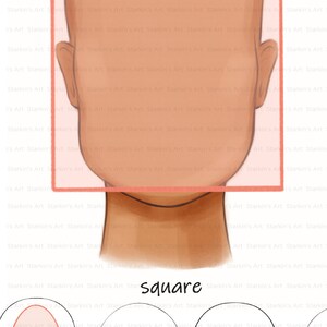 Face Stamps Png, Face Shapes Stamp, Head Templates, Drawing Template ...
