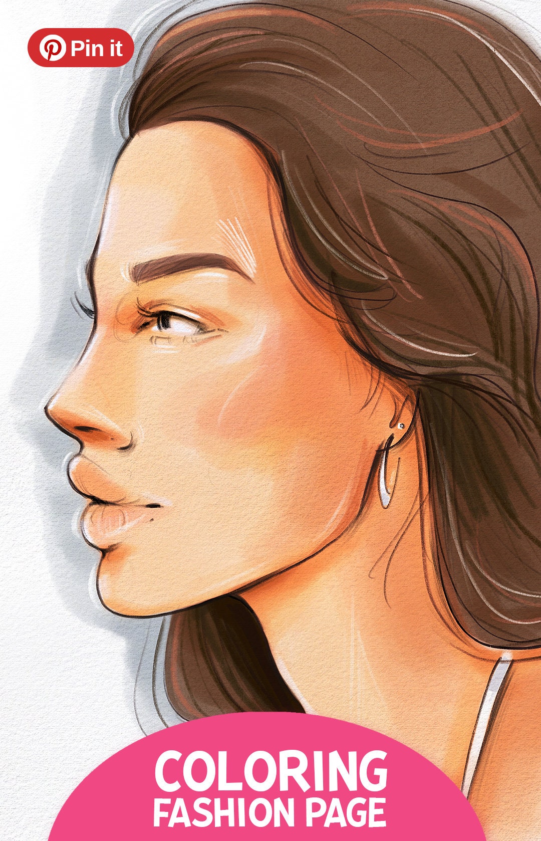 PORTRAIT COLORING PAGE coloring Pages Coloring Pages for - Etsy