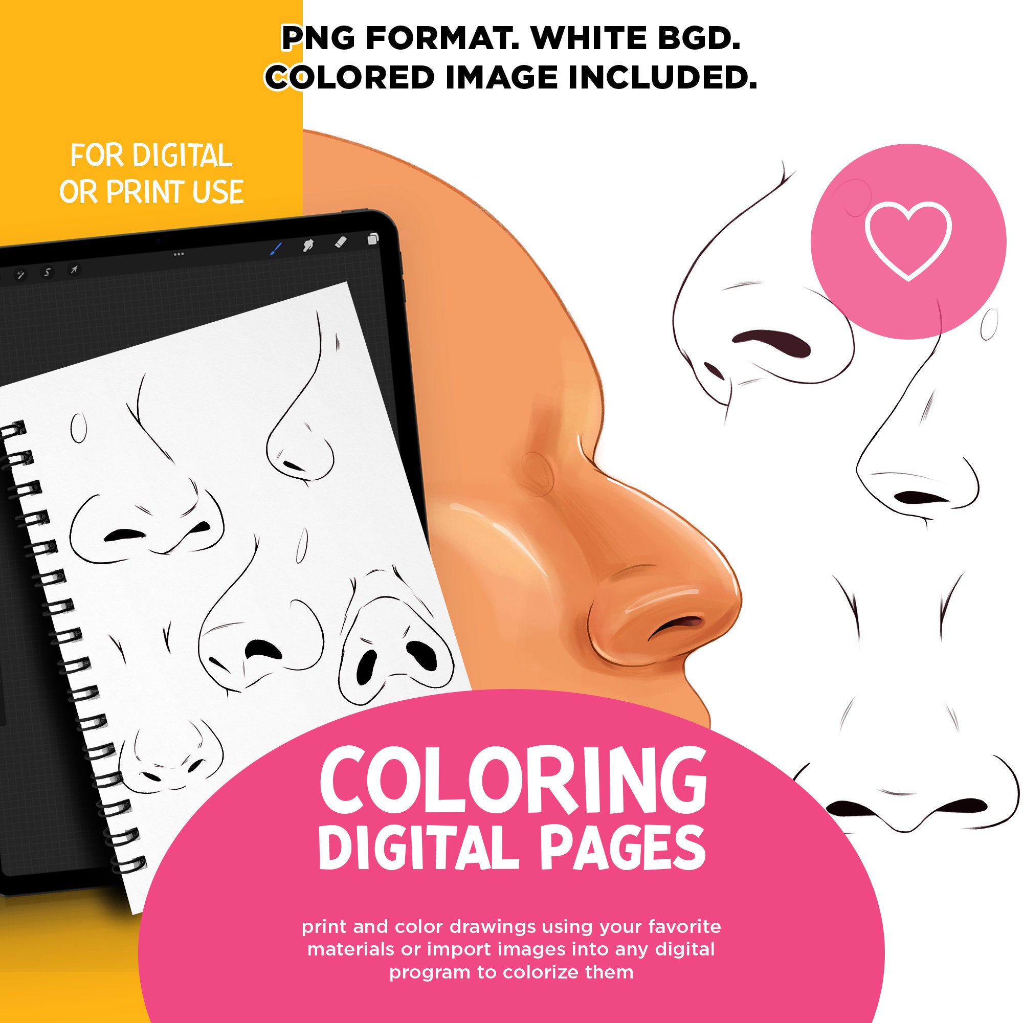 Nose Coloring Pages For Kids
