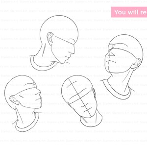 Croquis Face Templates Fashion Design Face Templates - Etsy