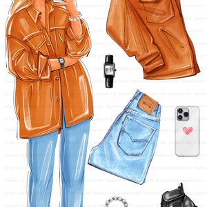 Fashion Girl Clipart, Planner Clipart Png, Planner Stickers, Digital ...