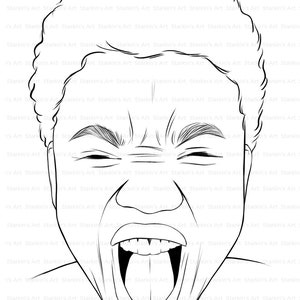 Face Templates, Face Emotions Templates, Face Portrait Templates, Black ...