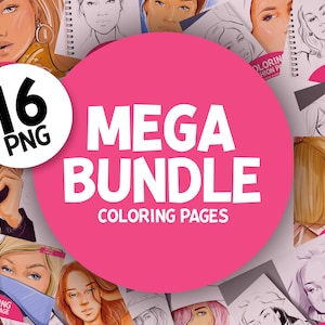BIG BUNDLE COLORING coloring Book Fashion Coloring Book - Etsy
