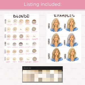 Procreate Color Palette - Blonde Hair - Etsy