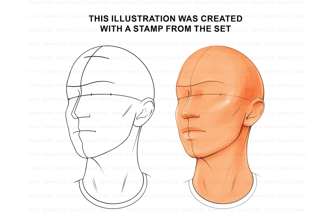 Female Face Templates Face Croquis Fashion Croquis Fashion - Etsy