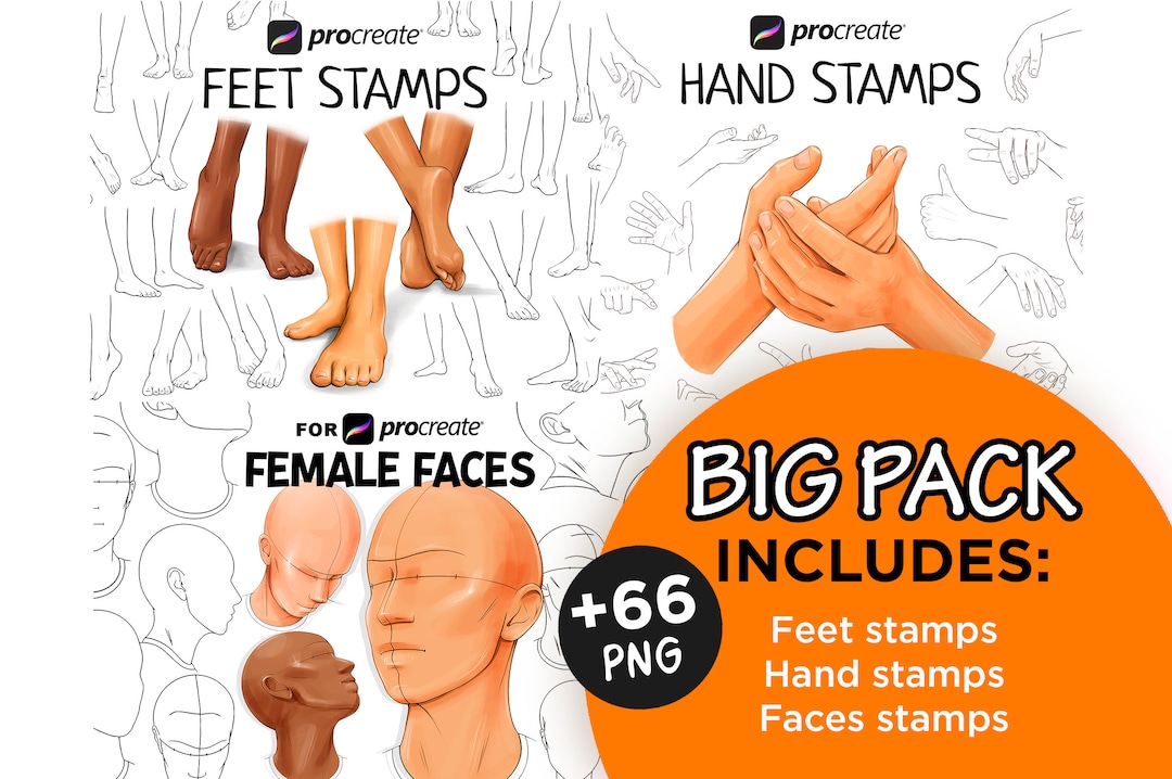 Procreate Stamps, Procreate Brushes, Procreate Face Stamp, Procreate ...
