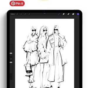 PROCREATE FASHION COLORING #coloring Pages, Adult Coloring Book ...