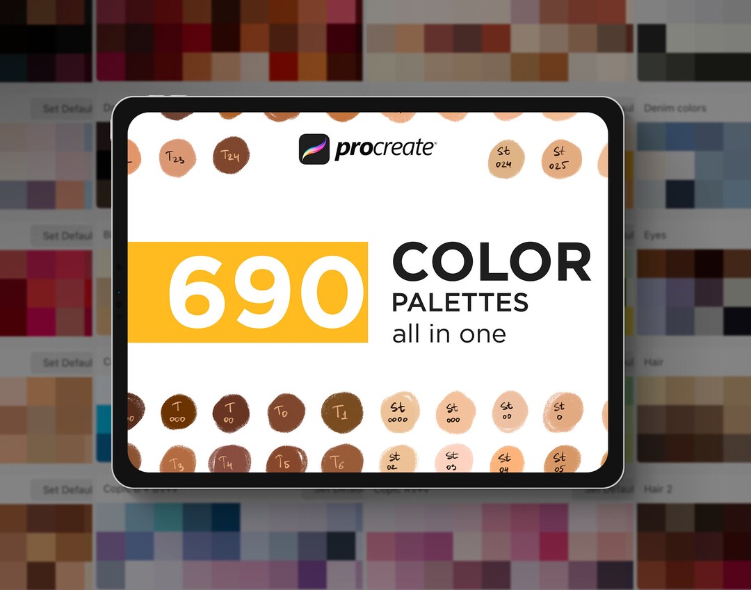 Procreate Coloring Palette, Procreate Swatches, Procreate Brushes ...