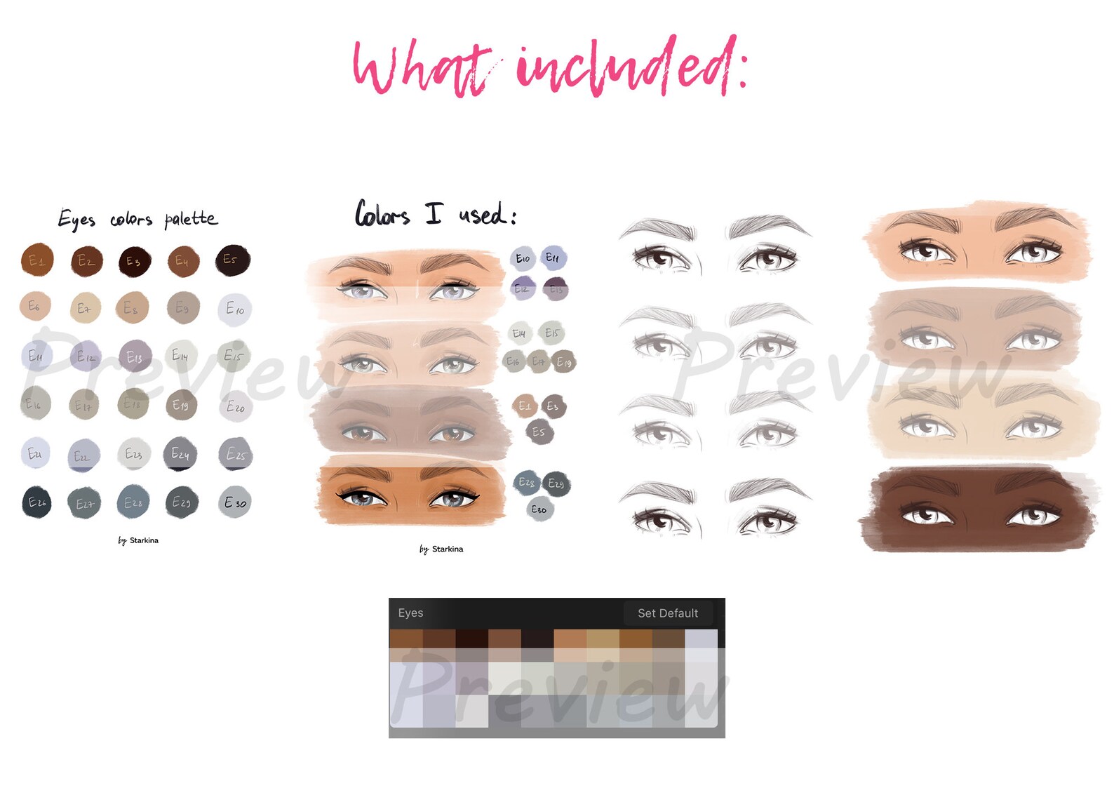 Procreate Eyes Colors Palette Eyes Palette for Procreate - Etsy