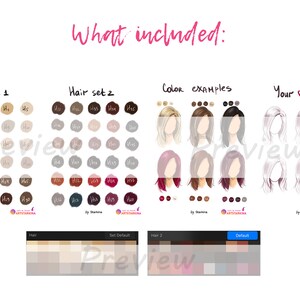 Procreate Hair Colors Palette, Hair Palette for Procreate, Procreate ...