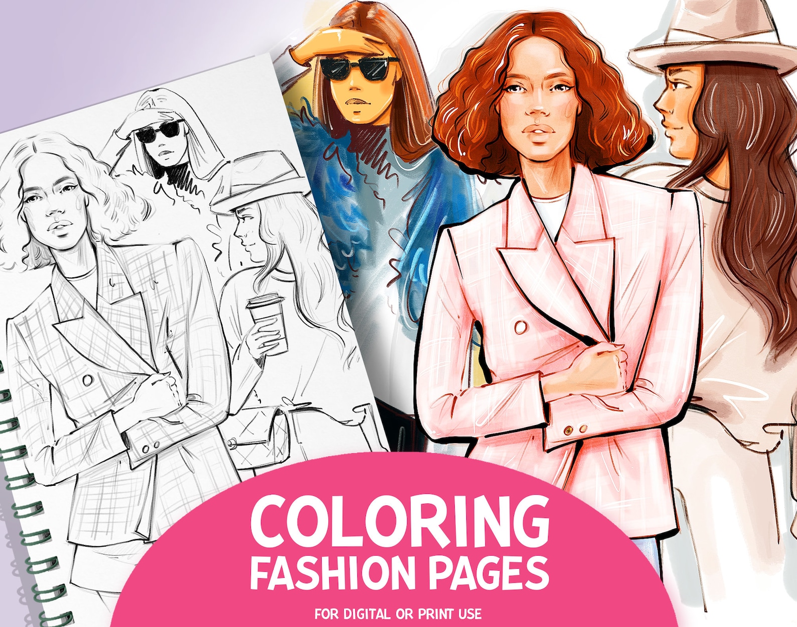 Fashion Coloring Book Procreate Coloring Page Fashion - Etsy