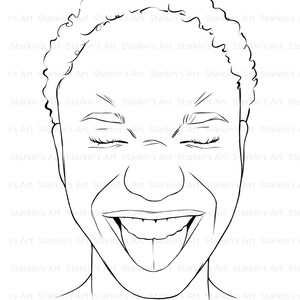 BLACK WOMEN FACES black Girls Coloring Pages Black Woman - Etsy