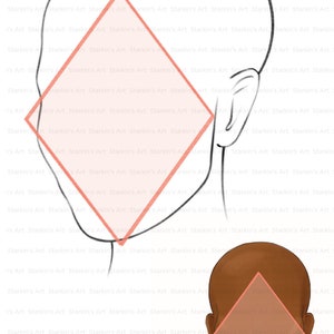 Face Stamps Png, Face Shapes Stamp, Head Templates, Drawing Template ...